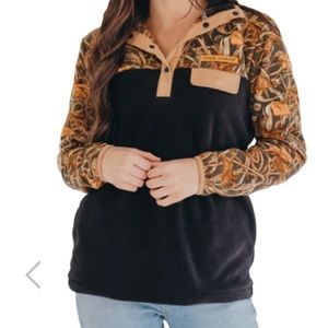 Simply Southern | Tops | Simply Southern Camo Fleece Woodland Pullover ...